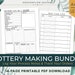 Pottery Making Bundle Template Printable | Potter Business Logbook ...