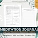Meditation Journal Printable PDF Download | Mindfulness Log Tracker ...
