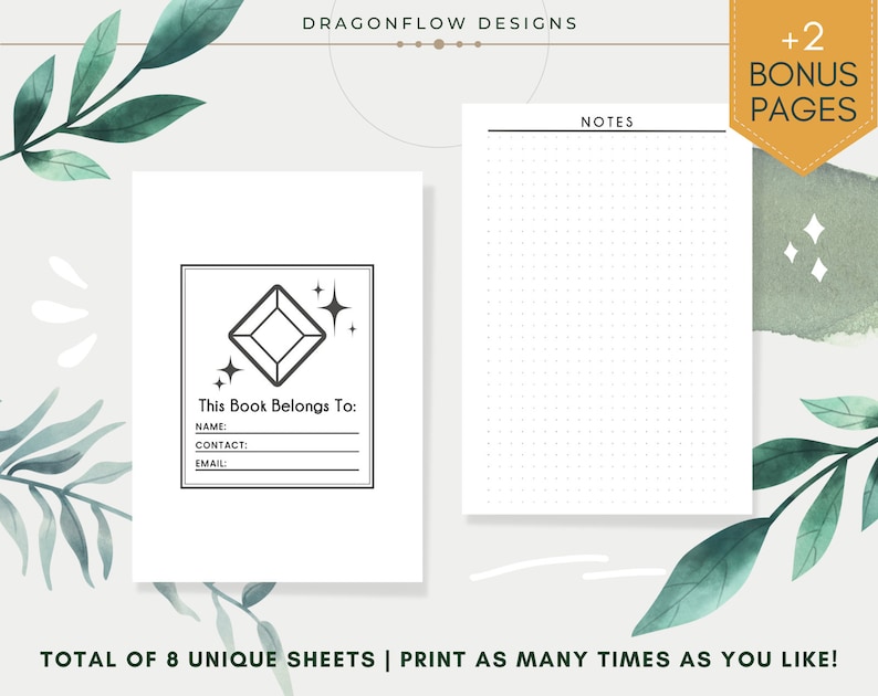 Diamond Painting Log Printable Download | Record Design Details ...