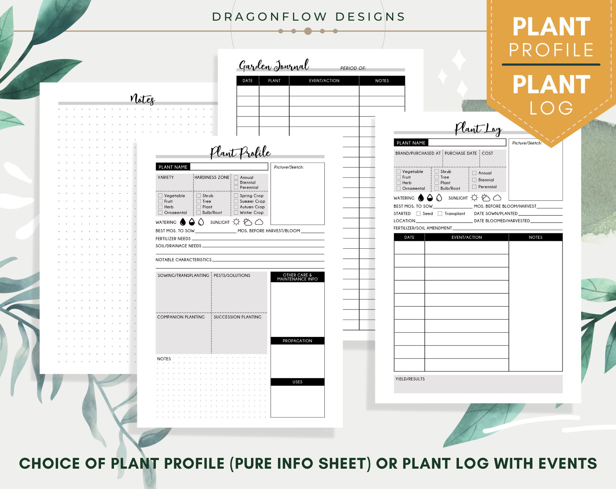 Complete Garden Planner Bundle for Vegetable, Herb & Flower Gardening ...