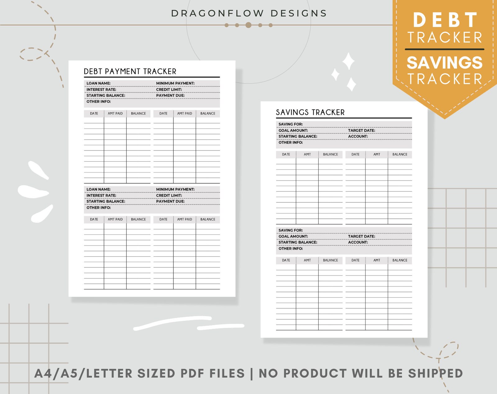 Monthly Budget Planner Printable PDF Download Financial Journal ...