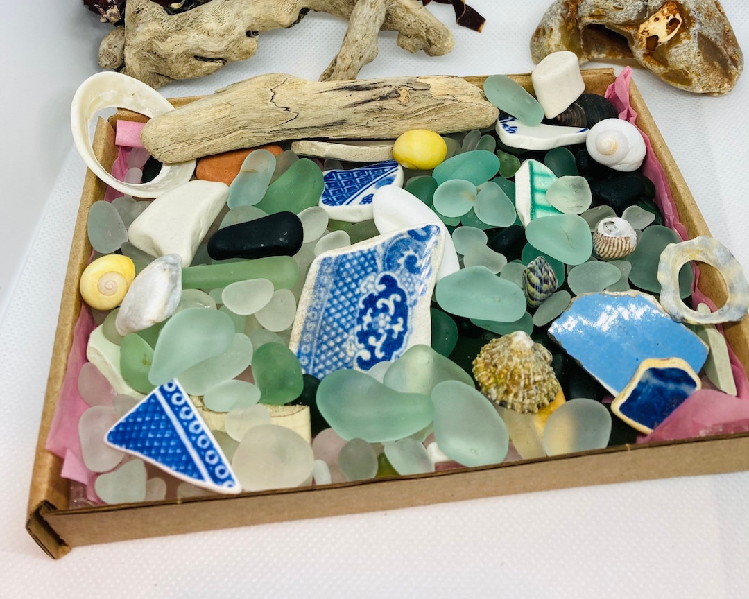 Sea Glass, Mermaids Treasures, Sea Glass Mystery Box, Sea Pottery ...