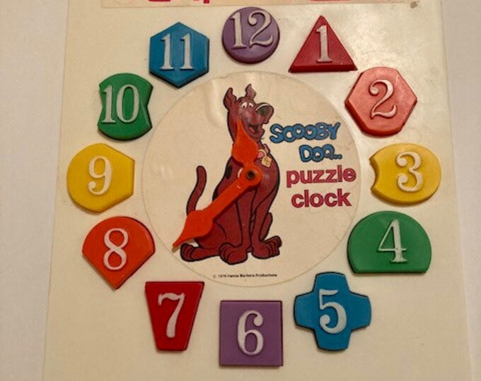 1976 Vintage Romper Room Scooby Doo Puzzle Toy Clock by Hanna Barbera ...
