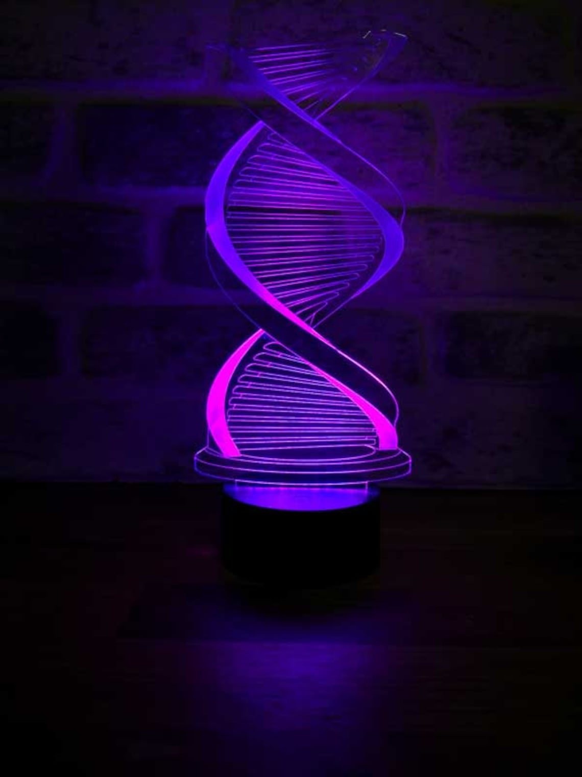 3D DNA Led Table Lamp. Optical Illusion. Modern Night Light. | Etsy