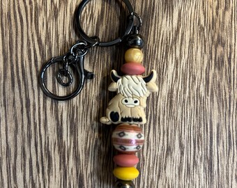 Highland Cow Keychain/cow Keychain/keychain/western Keychain - Etsy
