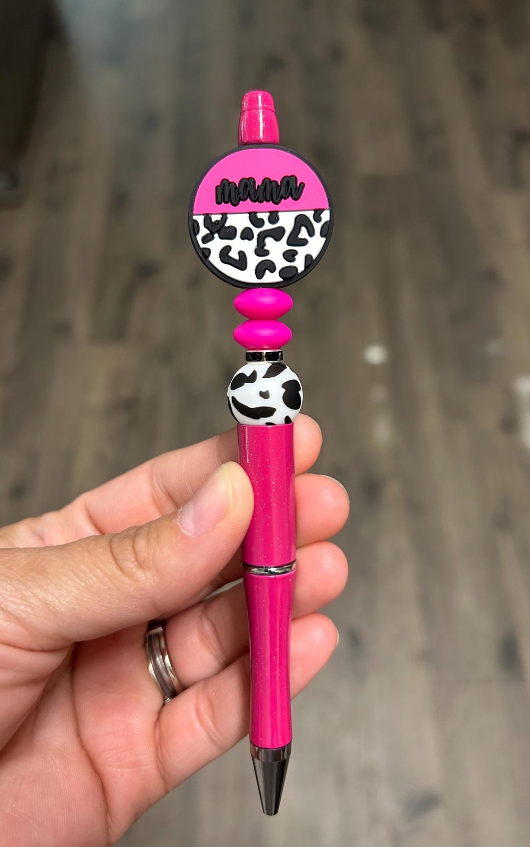 Mama Cow Print Pink Pen, Mama Pen. - Etsy
