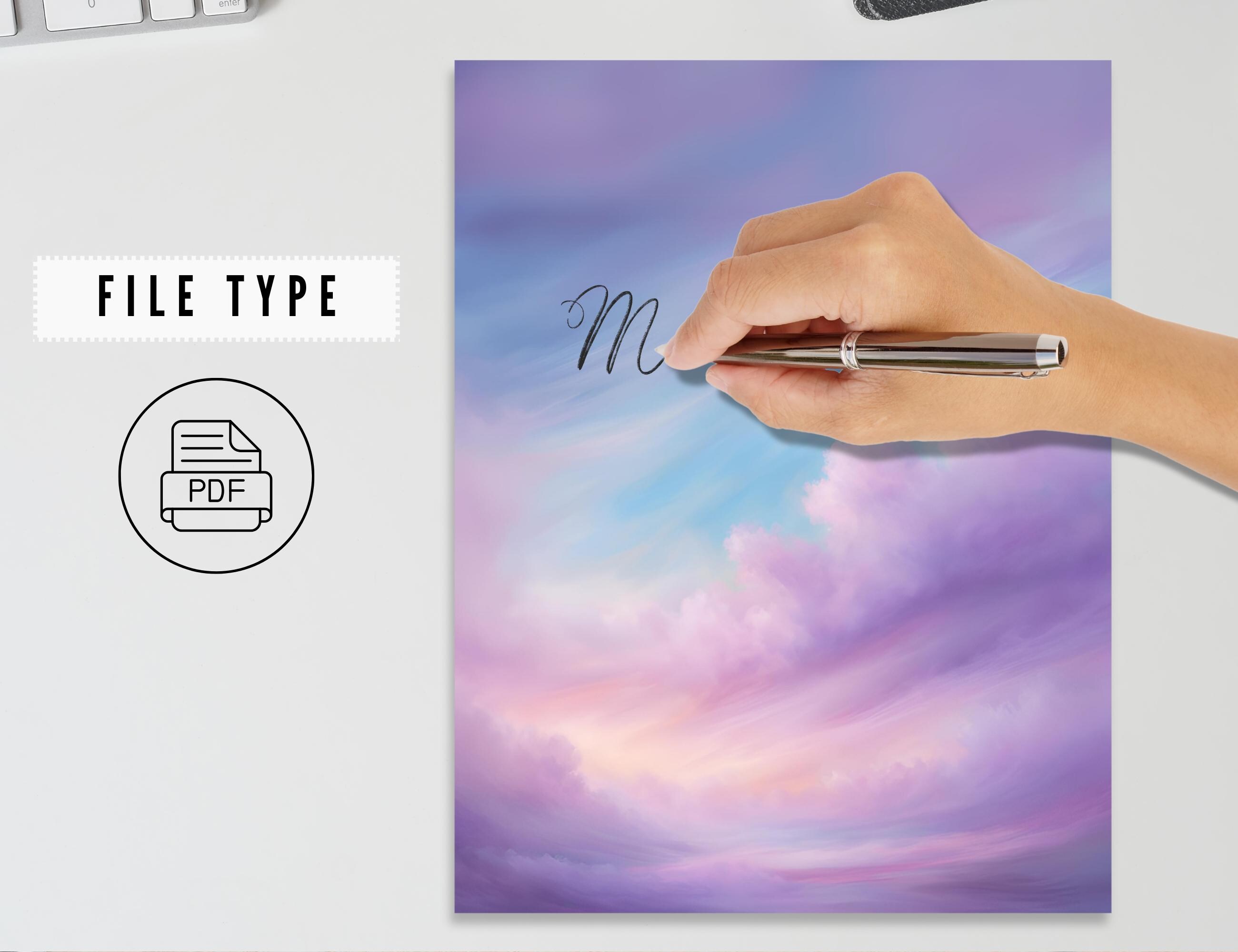 Soft Pastel Scenery Printable Papers Digital Papers - Etsy