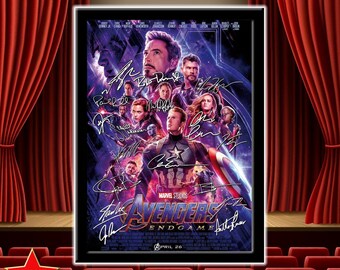 Avengers Signed Poster | Etsy UK