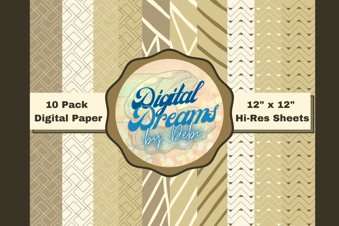Lovely Bronze Tone Digital Paper Hi Resolution 10 Different Designs (2 ...