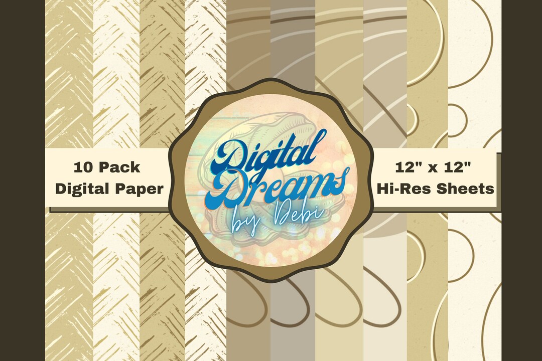 Lovely Bronze Tone Digital Paper Hi Resolution 10 Different Designs (4 ...