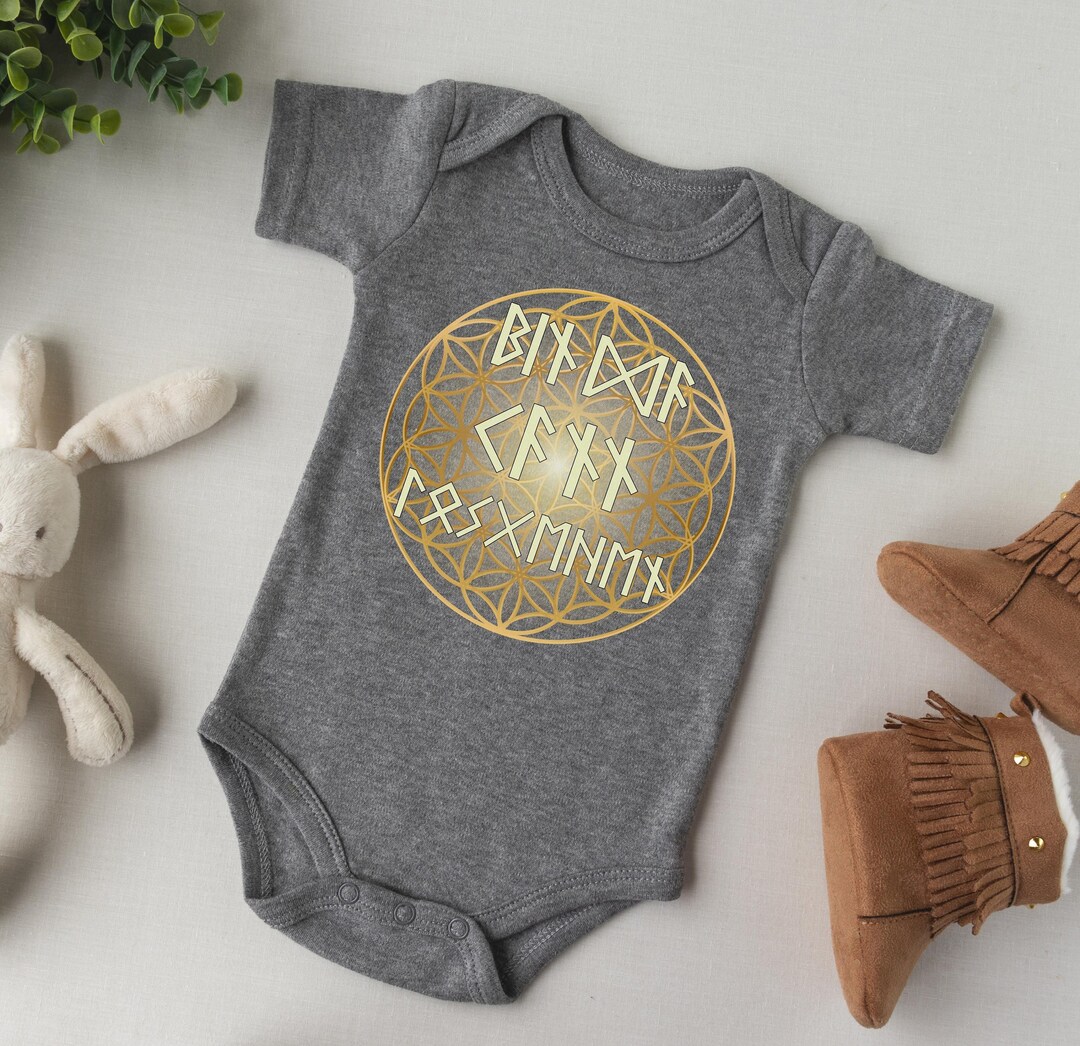 Viking Baby Body I'm Ready to Go in Runic Script Bodysuit With Futhark ...