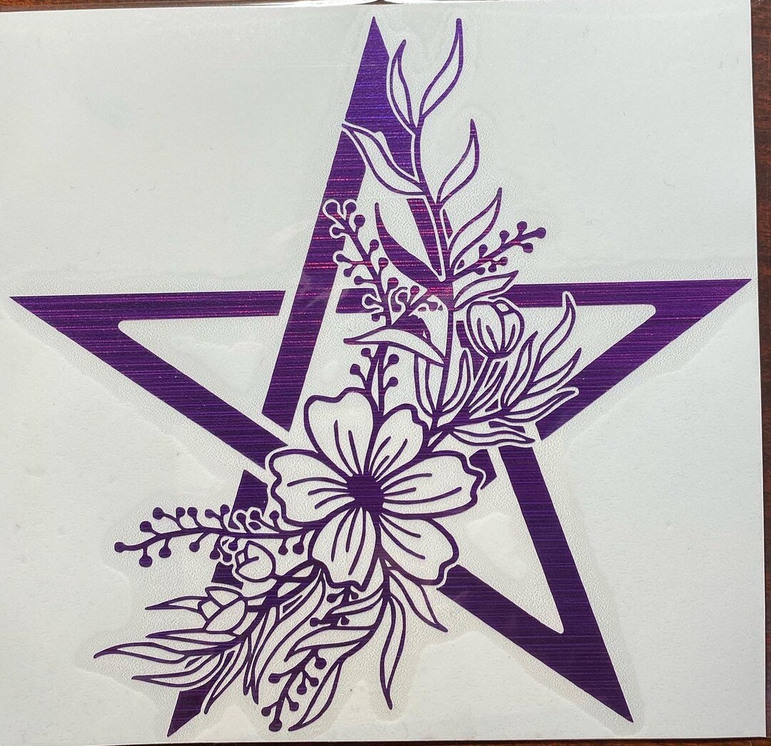 Star With Flowers - Etsy