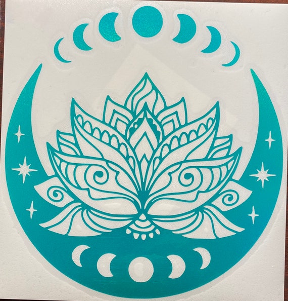 Lotus With Moon Phases - Etsy