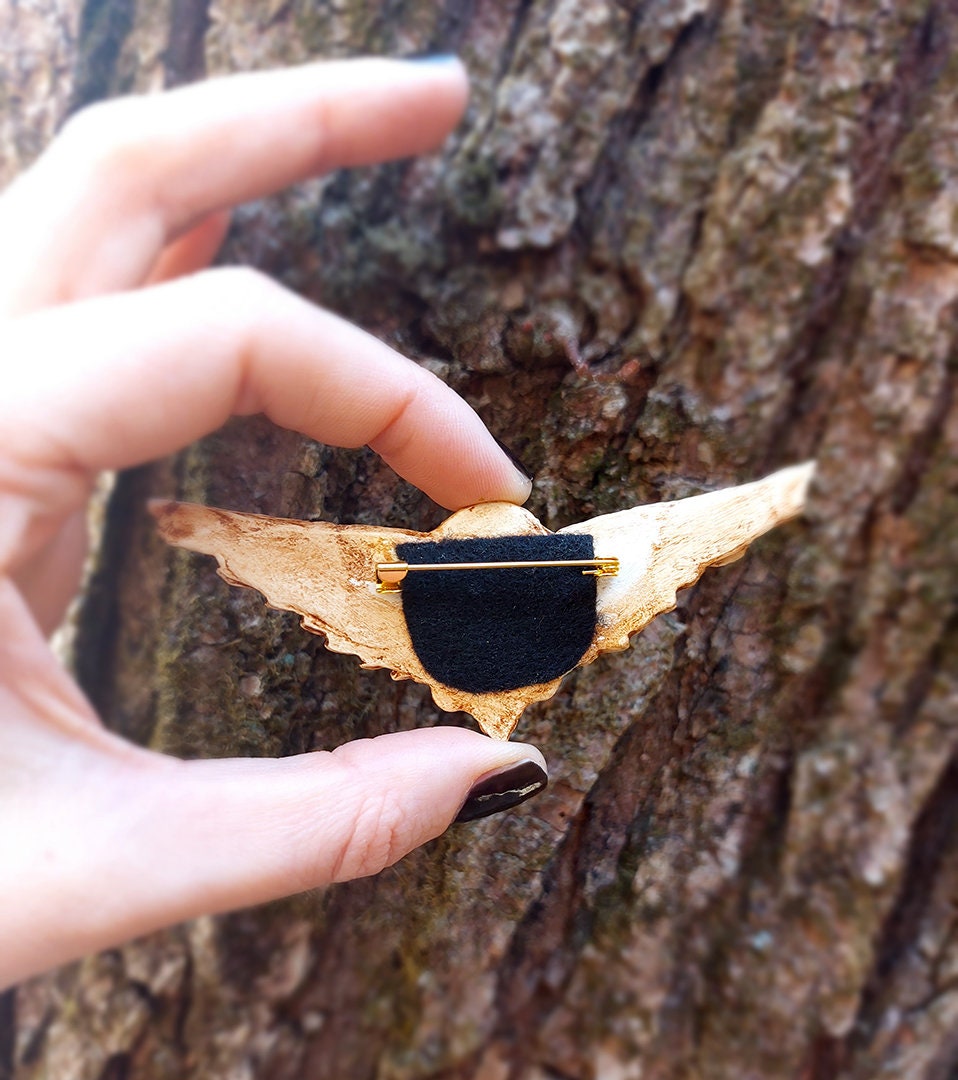 Winged Eye Brooch All Seeing Eye Lapel Pin Seraphim Horus Occult Art ...