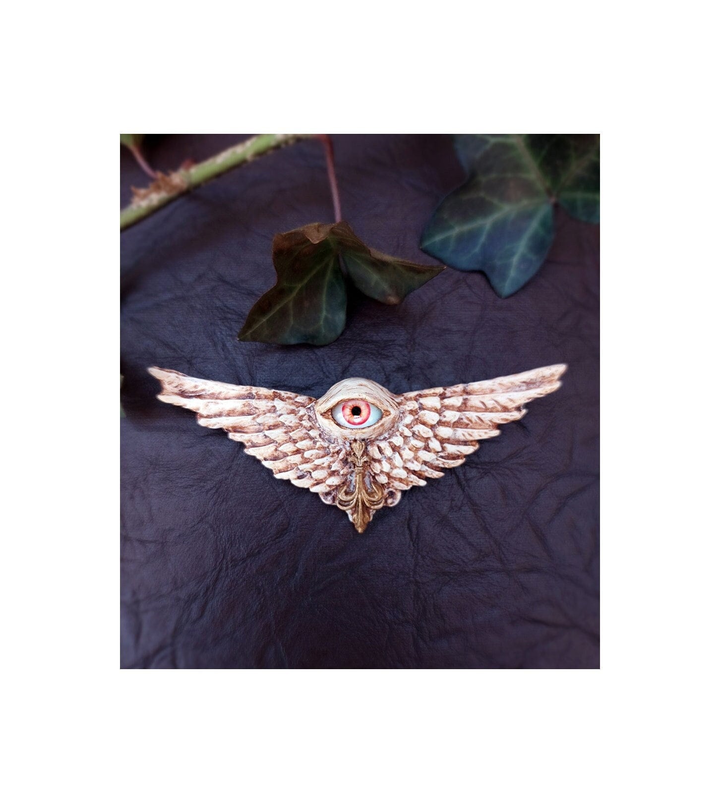 Winged Eye Brooch All Seeing Eye Lapel Pin Seraphim Horus Occult Art ...