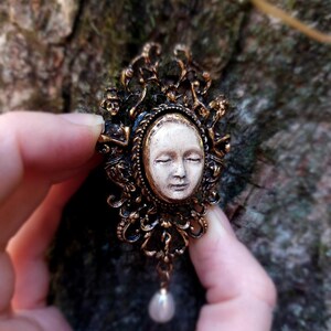 Baroque Face Brooch: Art Object Miniature Handmade Jewelry - Etsy