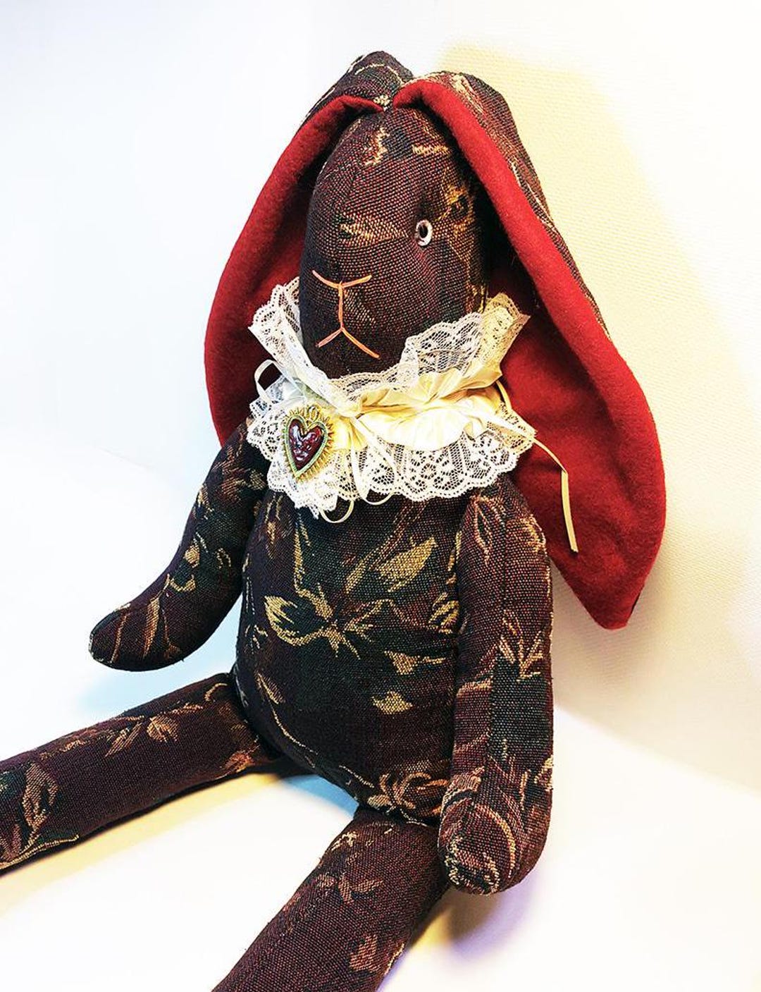 Victorian Gothic Bunny Doll: Handmade Stuffed Animal - Etsy