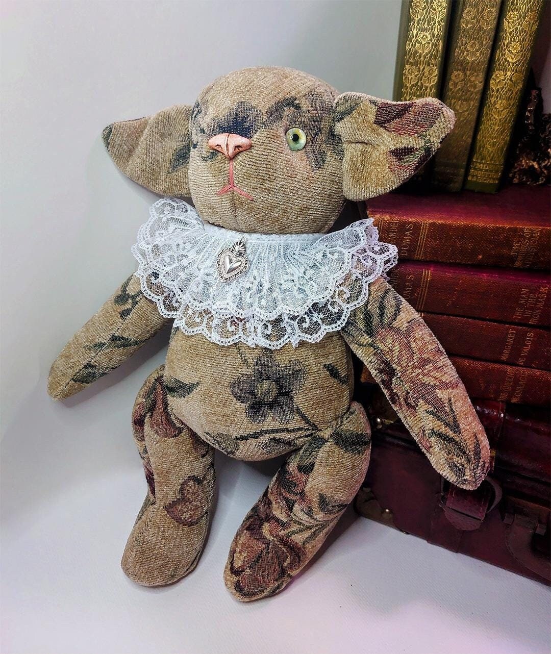 Cat Goblin Handmade Artisanal Doll Stuffed Animal Victorian Fantasy Toy ...
