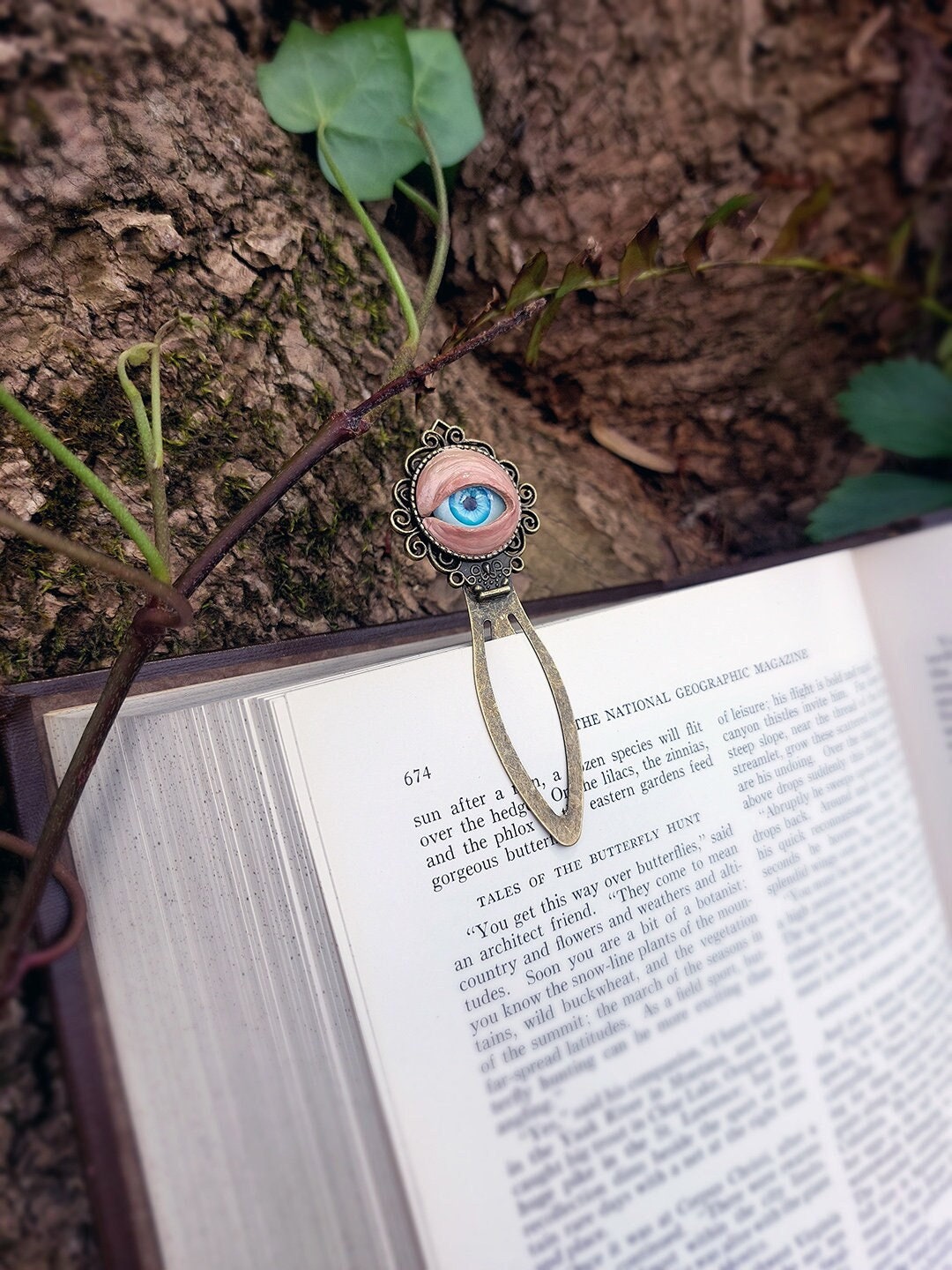 Handmade Eye Bookmark: Spooky Bronze Style Metal Bookmark - Etsy