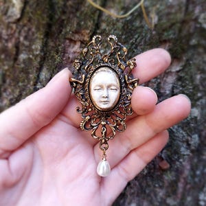 Baroque Face Brooch: Art Object Miniature Handmade Jewelry - Etsy