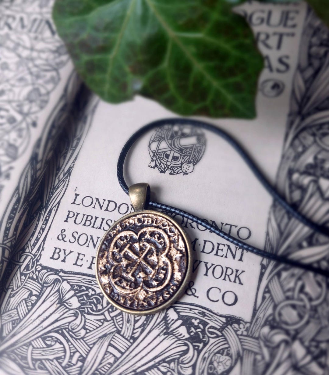 Pirate Doubloon Coin Necklace Cosplay Costume Pendant Gold Handmade - Etsy