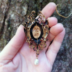 Baroque Face Brooch: Art Object Miniature Handmade Jewelry - Etsy