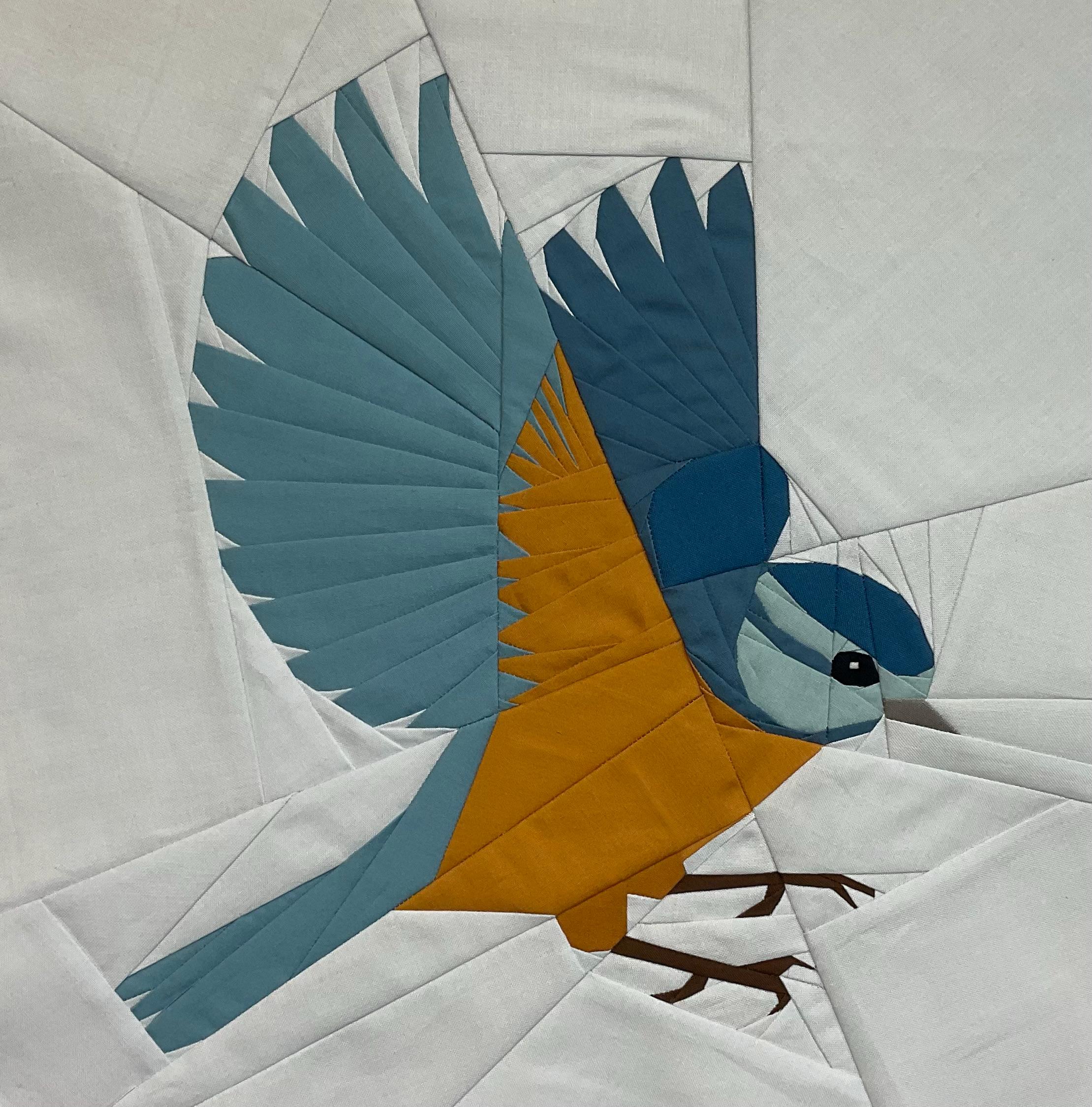 Bluebird in Flight Foundation Paper Pieced Pattern PDF Downloadable - Etsy