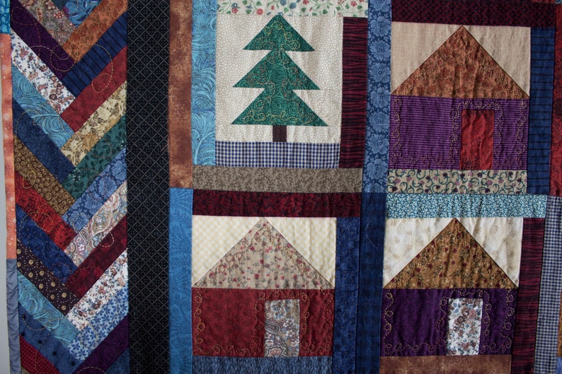 Country Houses Quilt - Etsy
