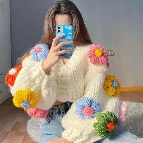 Flower Sweater - Etsy