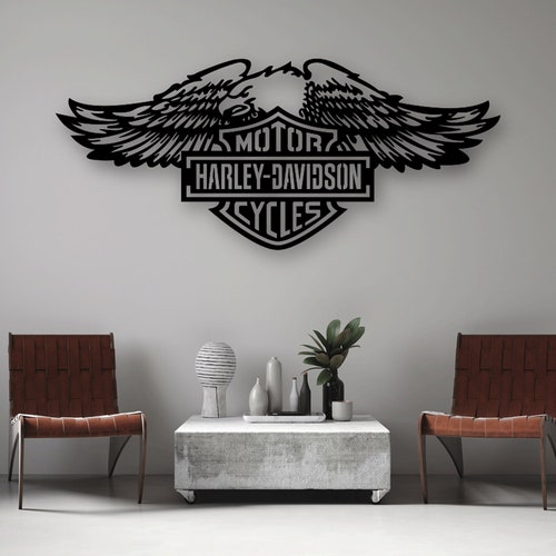 Harley Davidson Laser Cut Svg Dxf Files Wall Sticker Engraving - Etsy UK