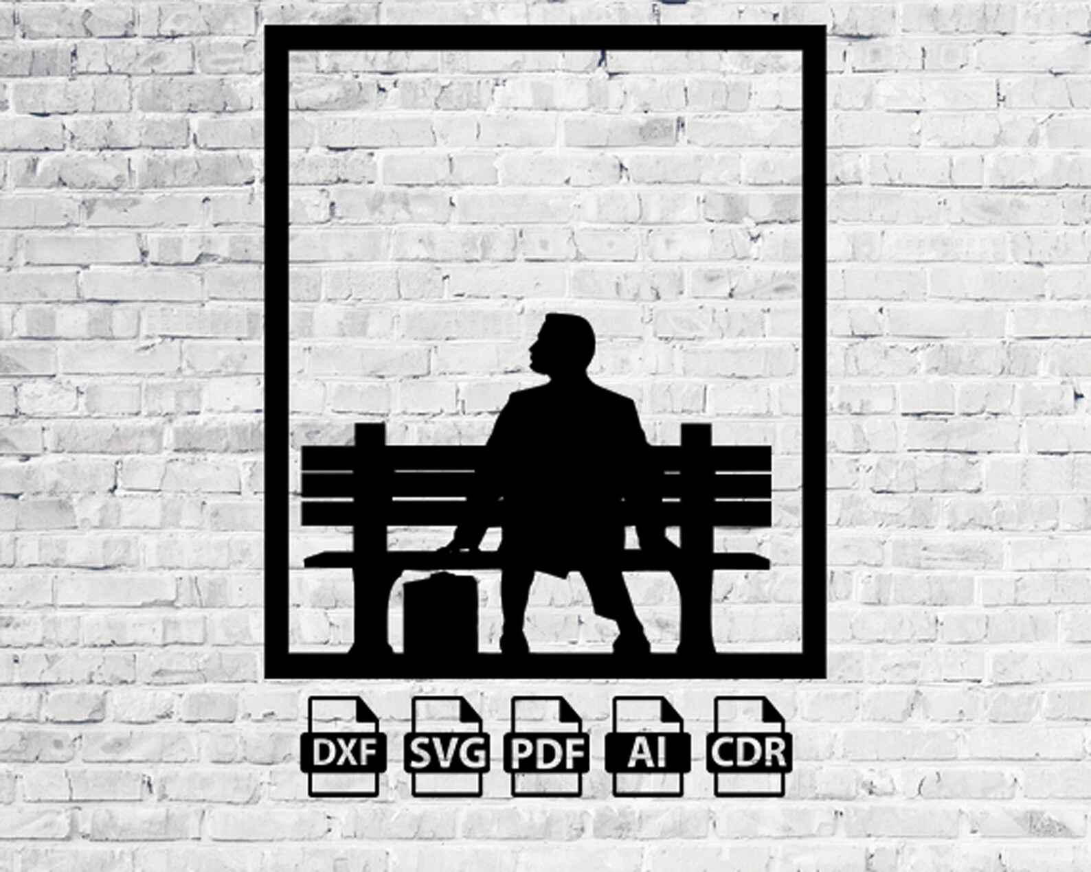 Forrest gump Design laser cut svg dxf fichiers autocollant | Etsy