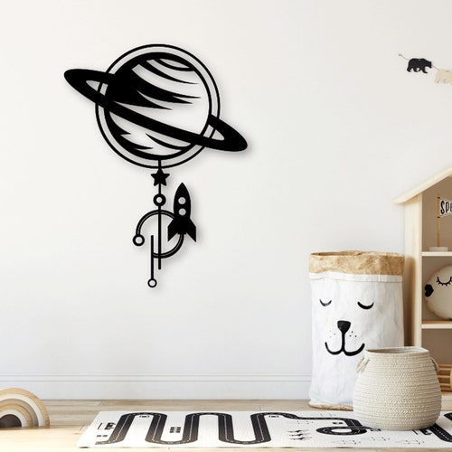 Space Design Laser Cut Svg Dxf Files Wall Sticker Engraving - Etsy