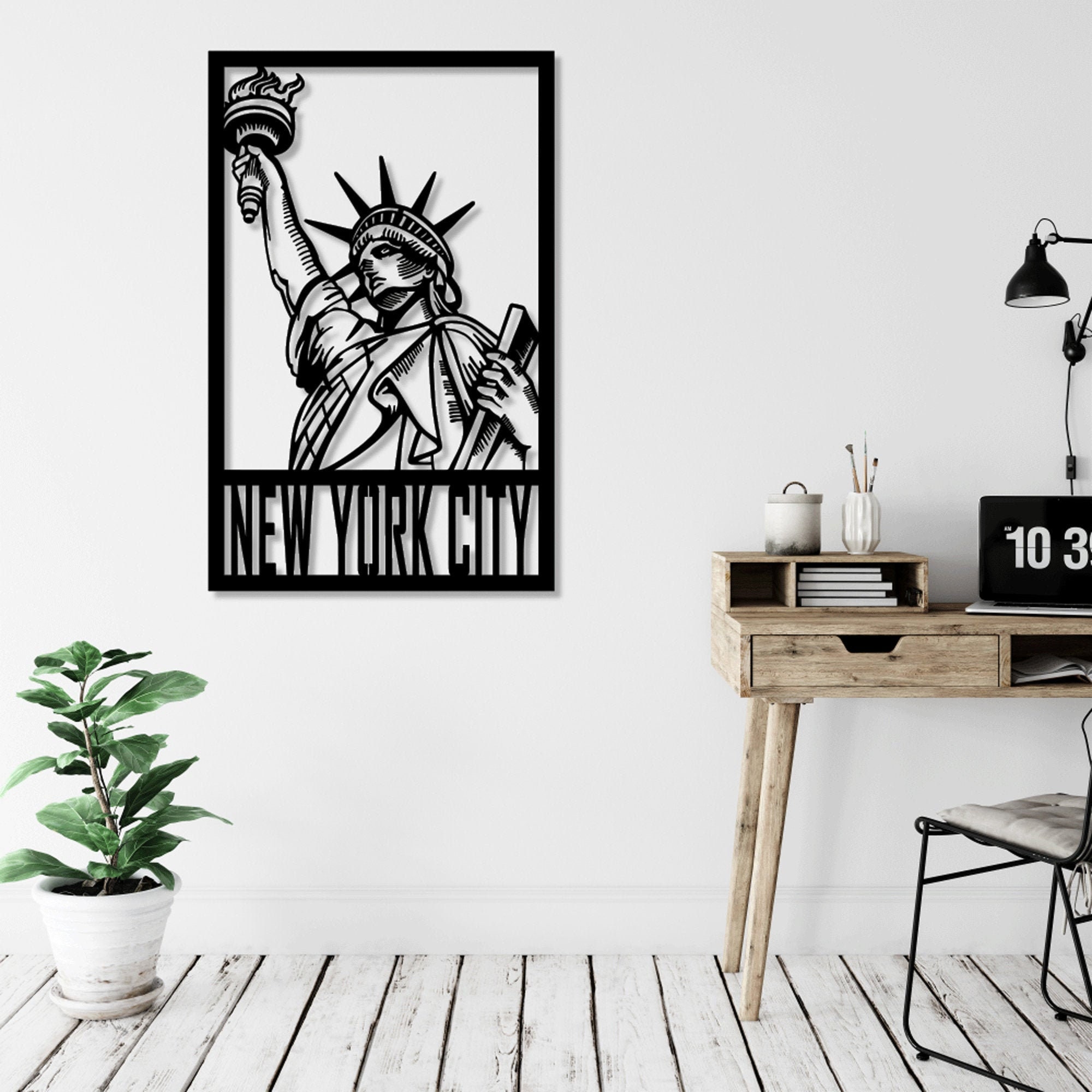 Digital Prints USA Flag Statue of Liberty design laser svg dxf file pdf ...