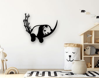 Panda Design Laser Cut Svg Dxf Files Wall Sticker Engraving - Etsy