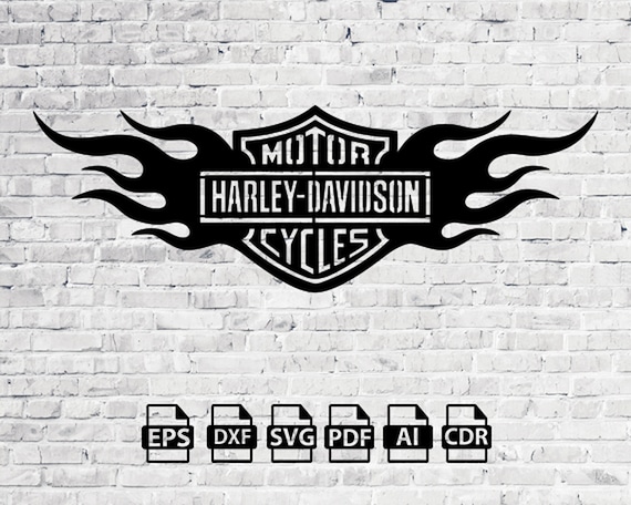 Wall Décor Home & Living Harley Davidson laser cut svg dxf files wall ...