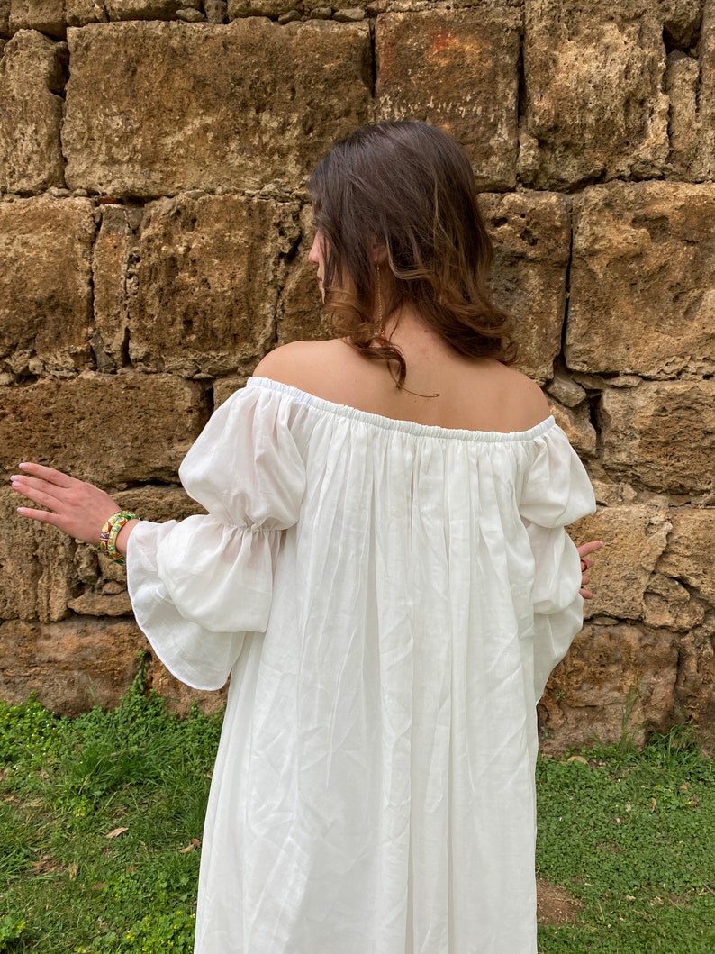 Cotton Silky Renaissance Dress Renaissance Chemise White - Etsy