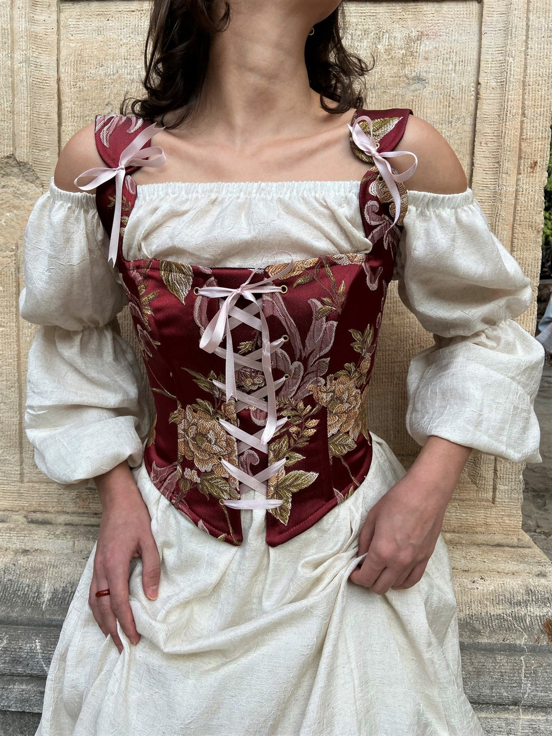 Renaissance Corset, Peasant Bodice, Ren Fair Corset, Corset Stays ...