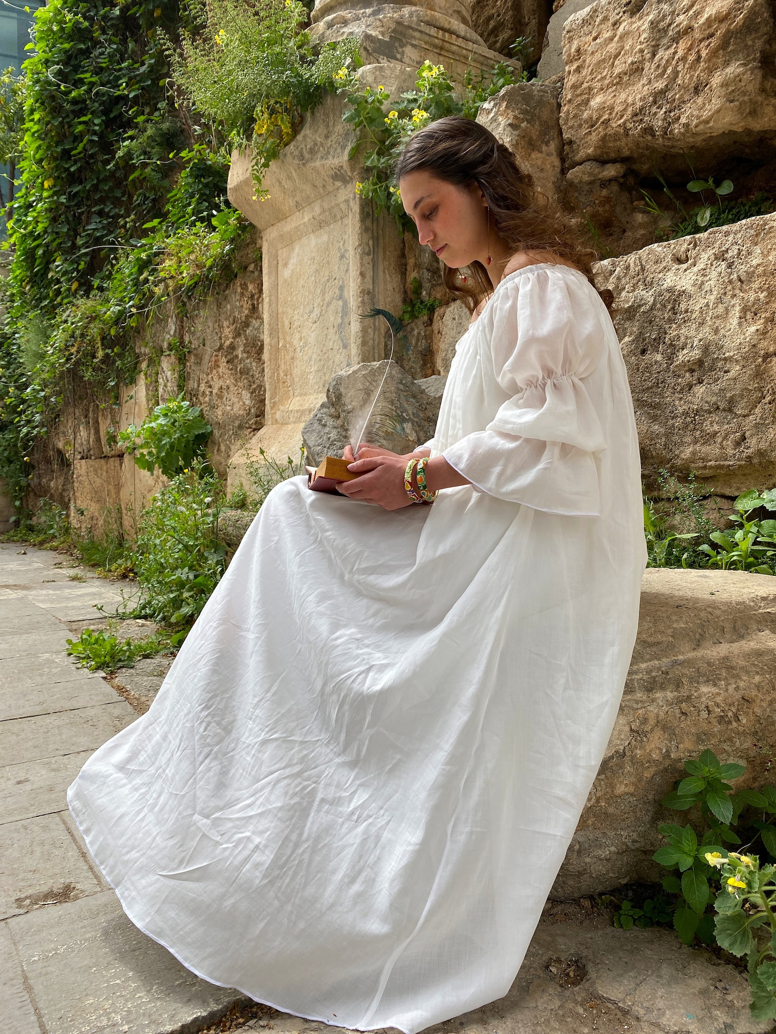 Cotton Silky Renaissance Dress | Renaissance Chemise | White Dress ...