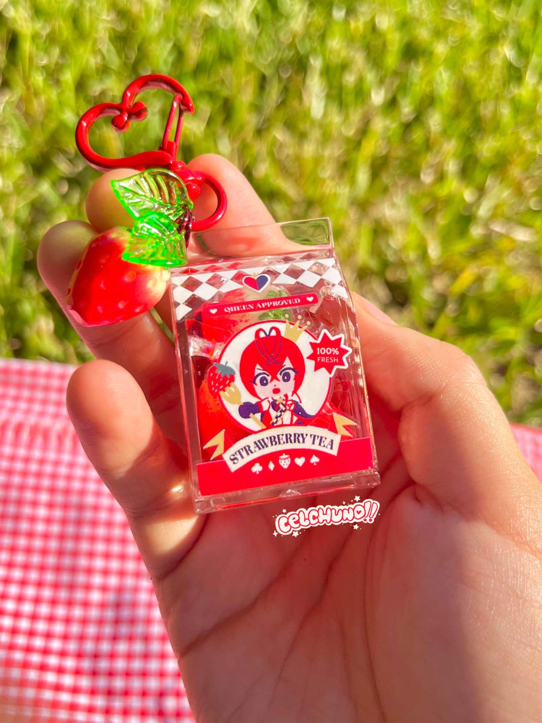 TWST Heartslabyul Strawberry Tea Carton Charm With Riddle Ace Deuce ...