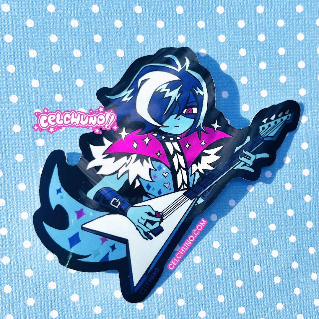 Deltarune Kris Dreemurr Raise up Your Bat Shiny Mirror Sticker - Etsy