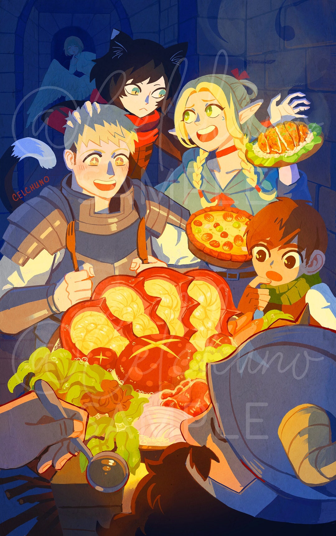 DUNGEON MESHI Hot Pot Print - Etsy