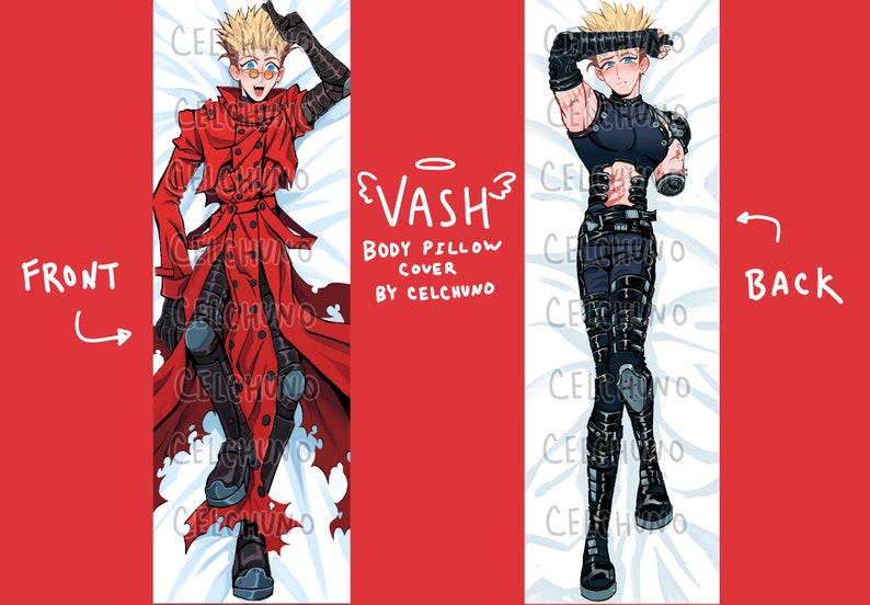 TRIGUN Body Pillow Covers Vash Wolfwood Dakimakura Maximum Trimax ...