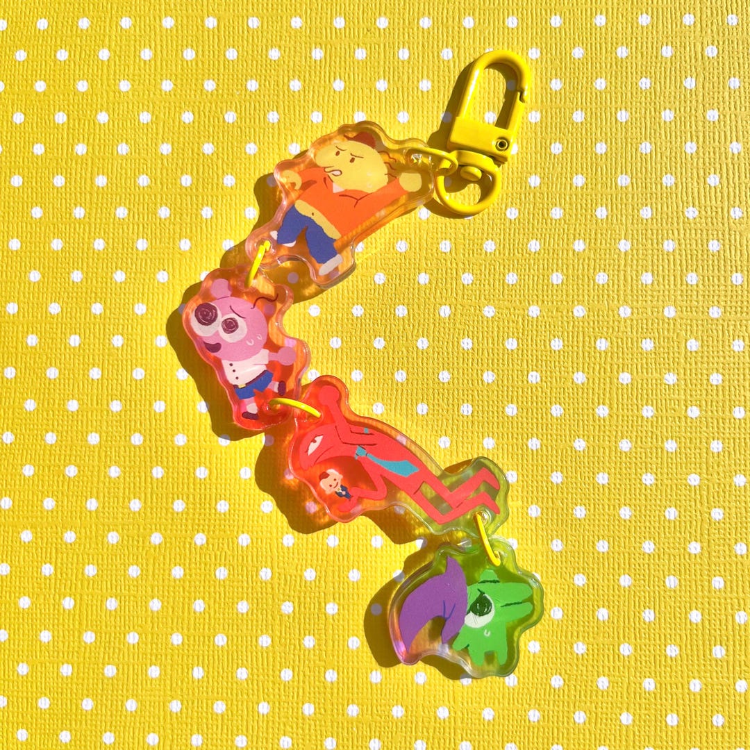 SMILING FRIENDS Linked Charm With Charlie Pim Alan and Glep - Etsy