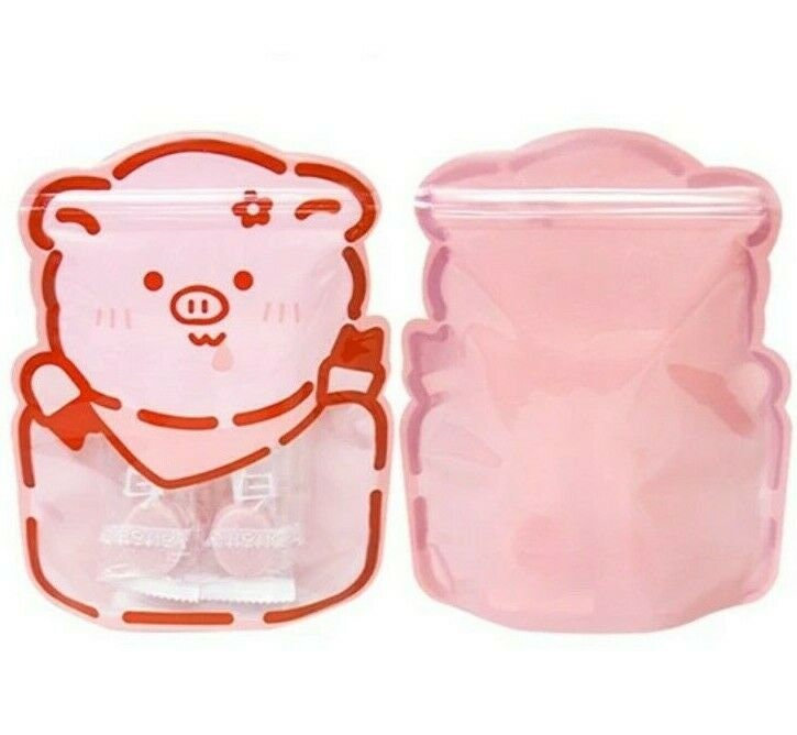 Cute Plastic Resealable Stand-up Barrier Pouch/gusset Bag - Set of 10 ...