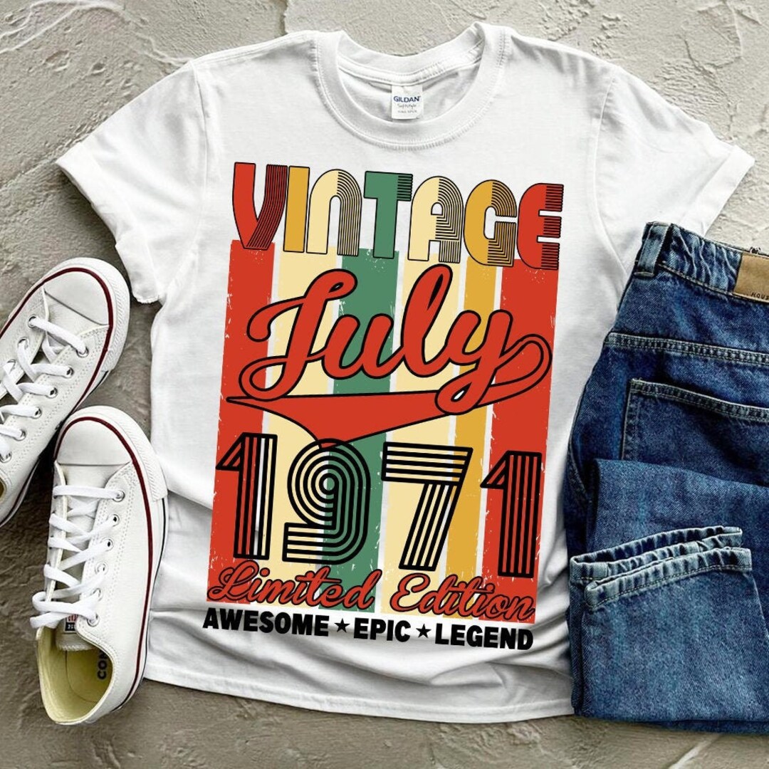 VINTAGE JULY 1971 Png Svg - Etsy