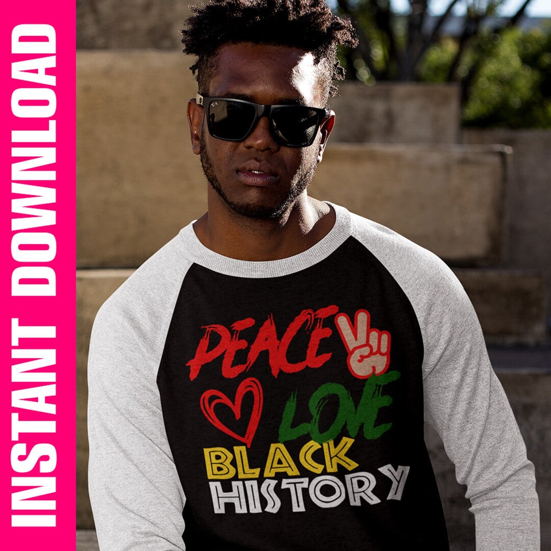 Peace Love Black History PNG SVG - Etsy