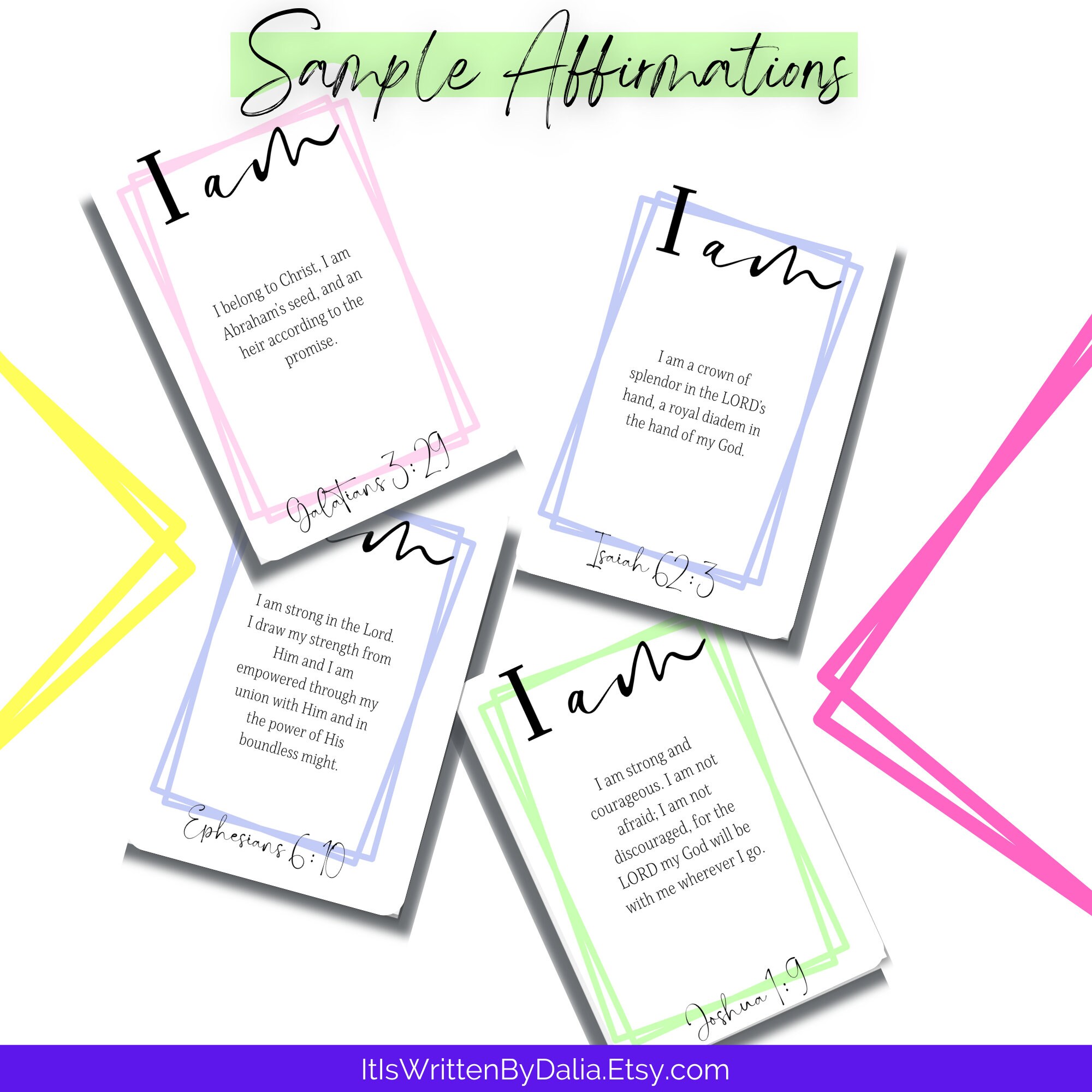 32 I AM Affirmation Cards, Biblical Affirmation, Printable Affirmation ...