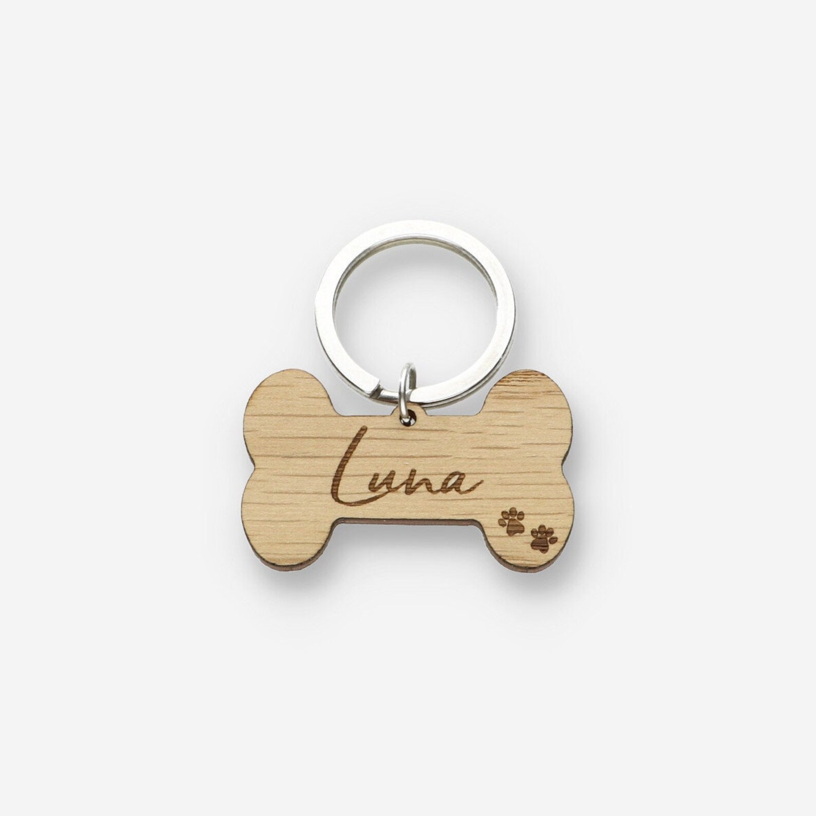 Personalised Bone Dog Tag Wooden Dog Name Tag Custom Dog - Etsy