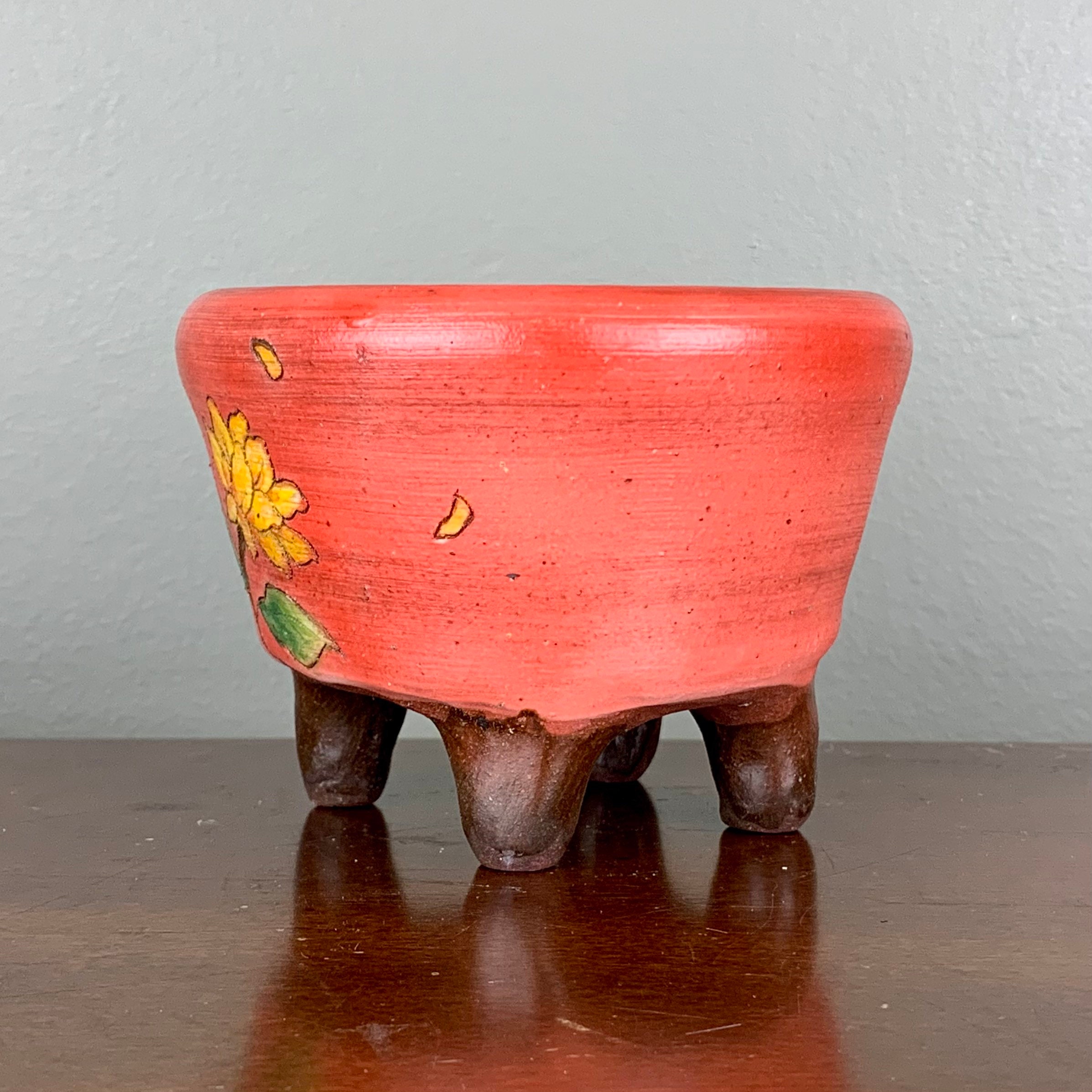 Handmade Ceramic Pot With Carved Sunflower Painting - Etsy UK