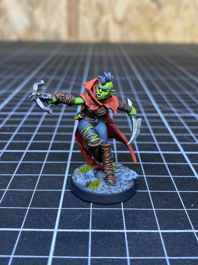 Handbemalte Dnd Miniatur Half Orc Thief - Etsy